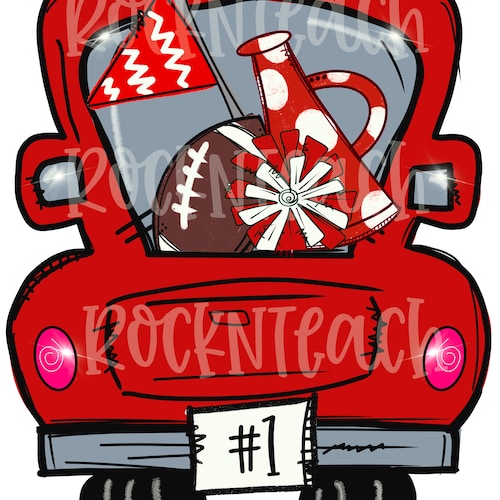 Team Spirit Blue Truck Digital File/sublimation File/football - Etsy