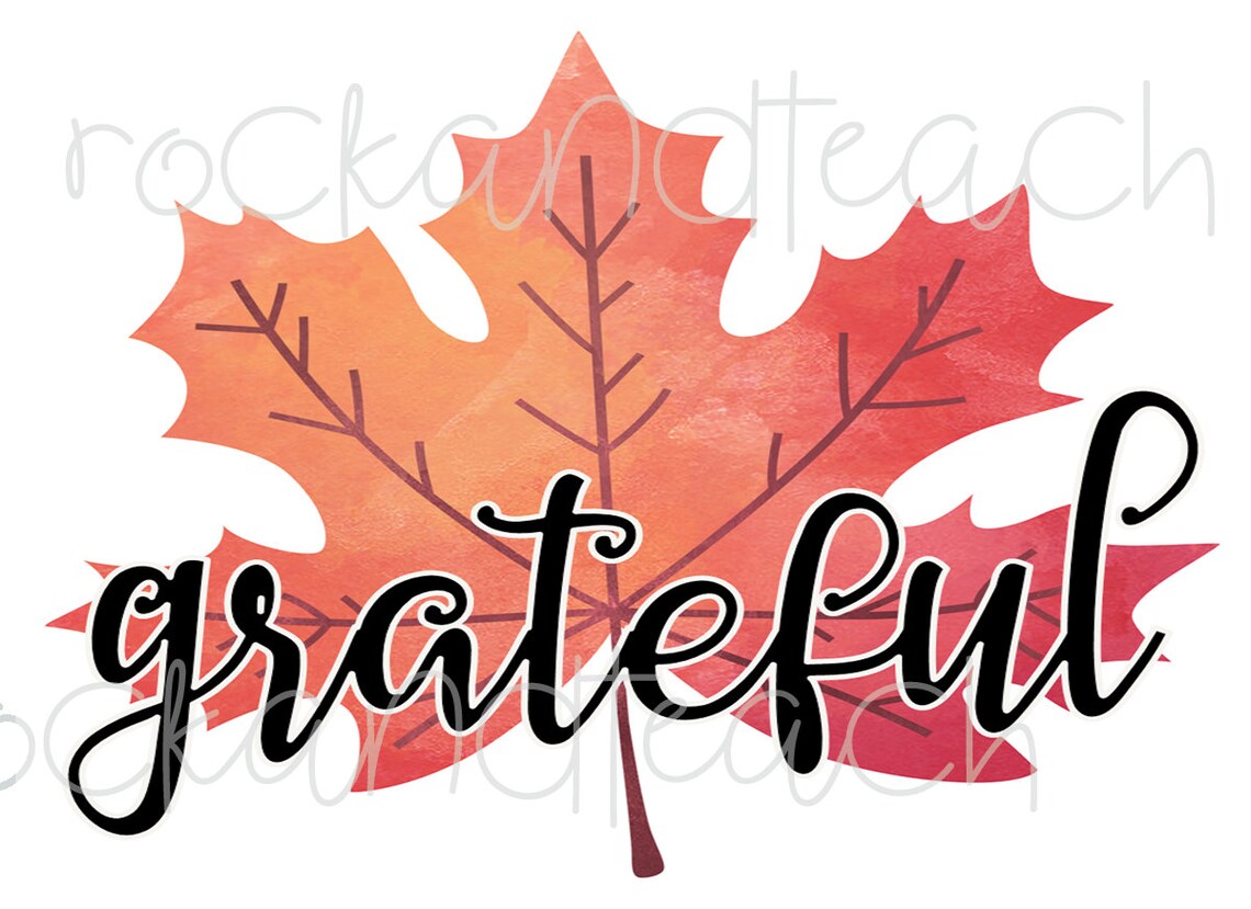 Grateful Fall Leaf Digital Png File/printable Sublimation Png - Etsy