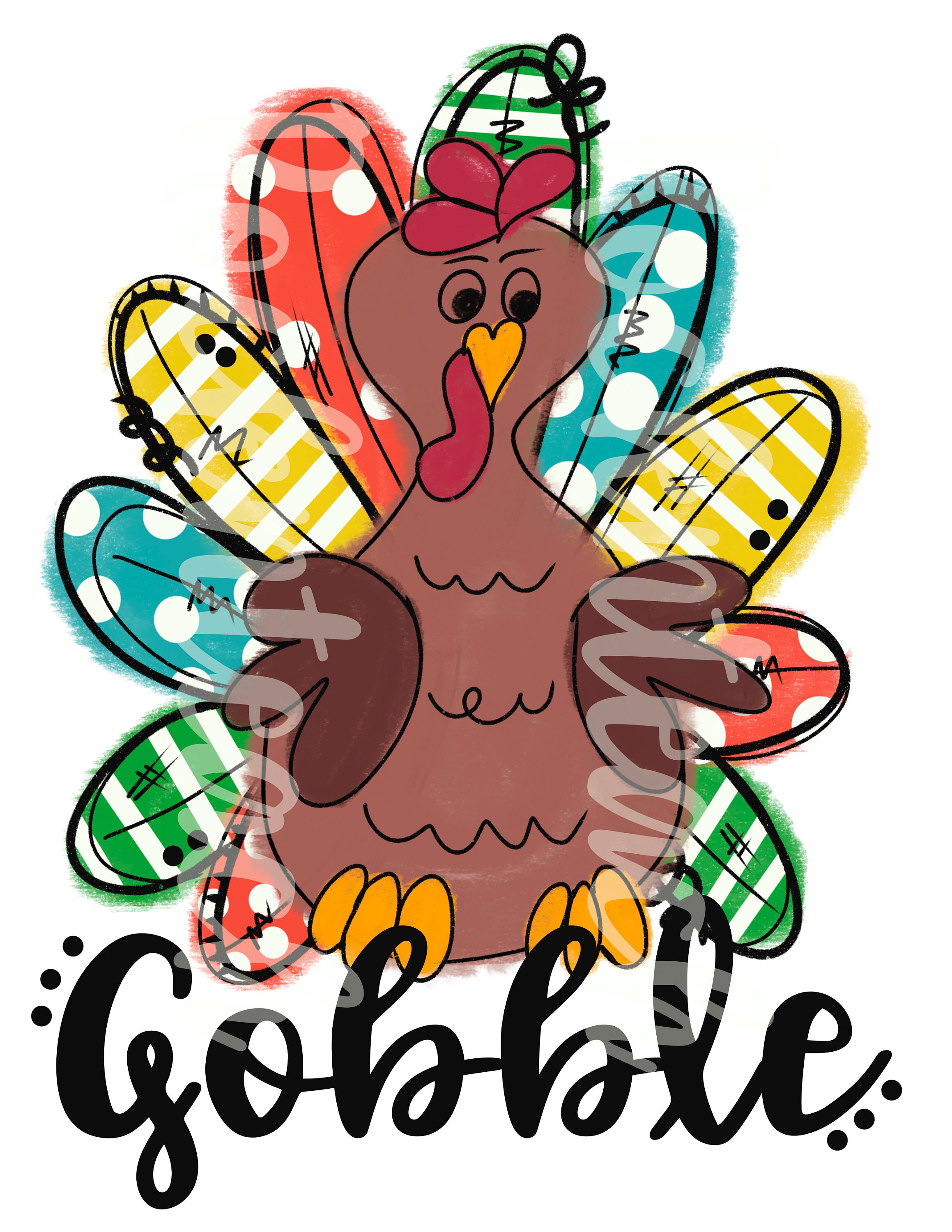Gobble Turkey Digital Png/thanksgiving Png/sublimation File/tshirt ...