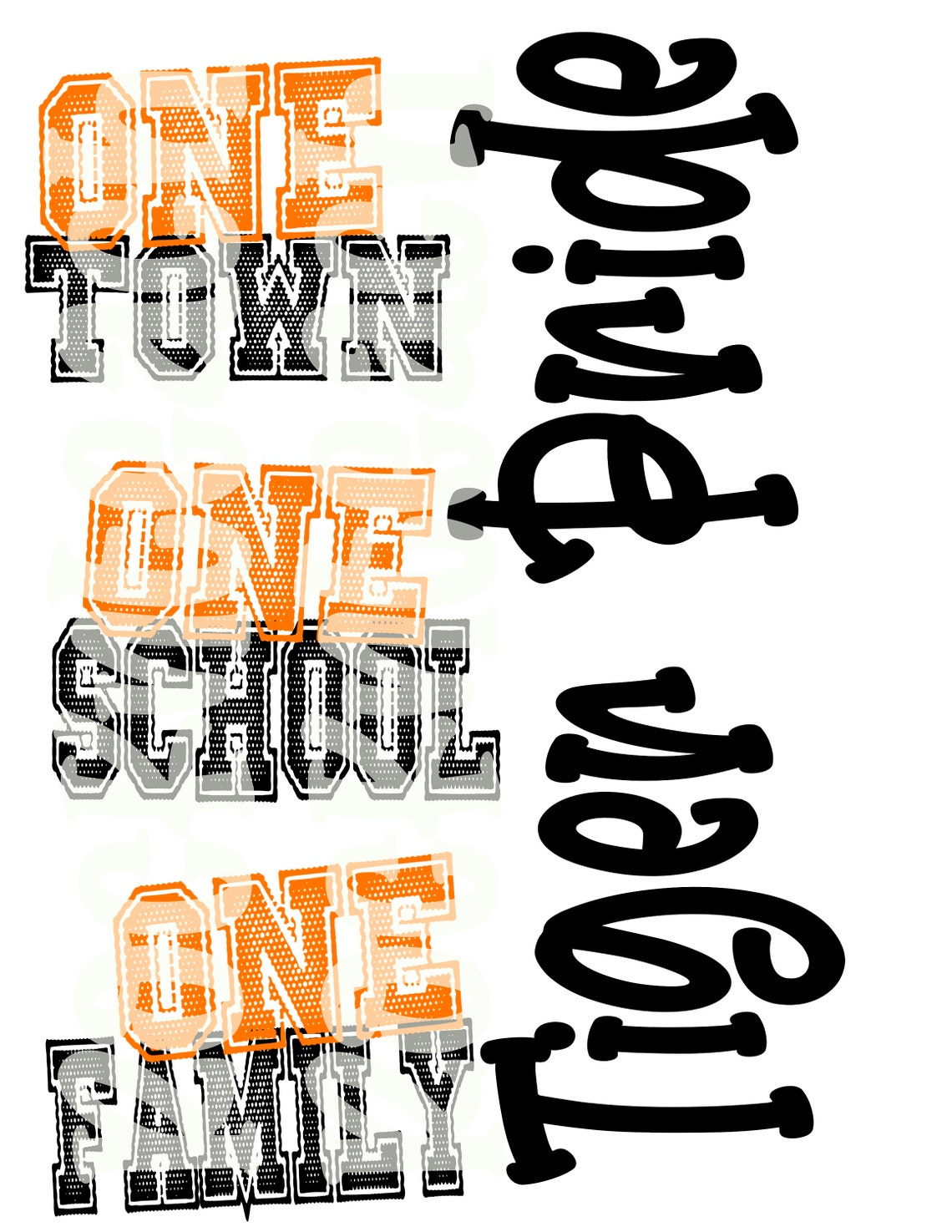 One Town One School One Family Png, Football Png, School Spirit Png - Etsy
