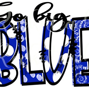 Go Big Blue Png Blue Football Png Football Download - Etsy