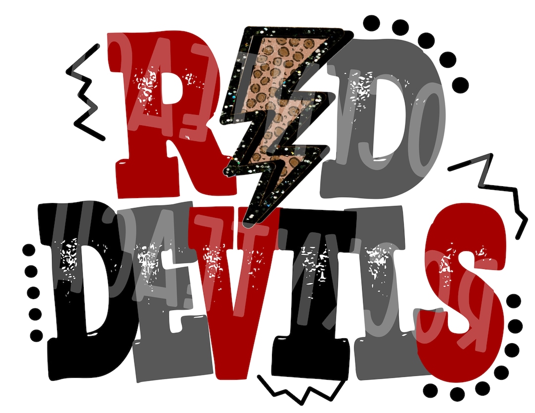 Red Devils Png, Red Devils Sublimation Png, Sport Sublimation, Red ...