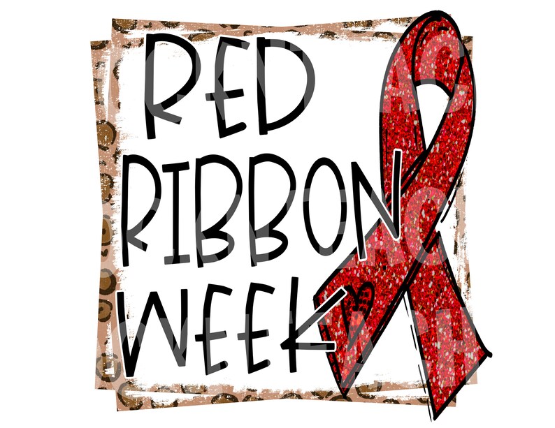 Red Ribbon Week Png, Red Ribbon Week Sublimation Download, Awareness ...