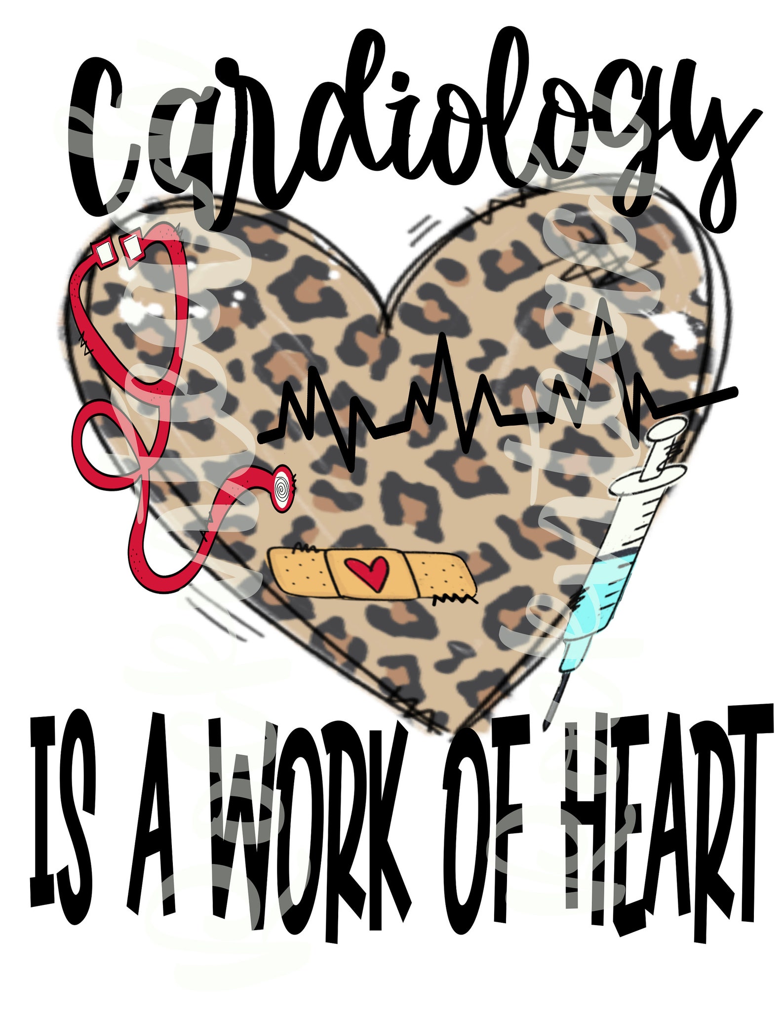 Cardiology is a Work of Heart Png, Cardiologist Png - Etsy