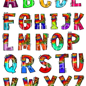 Colorful Bright Alphabet Clipart Letter Clipart Clipart - Etsy