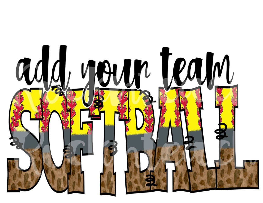Self Customizable Softball Png, Softball Design, Softball Team Name ...