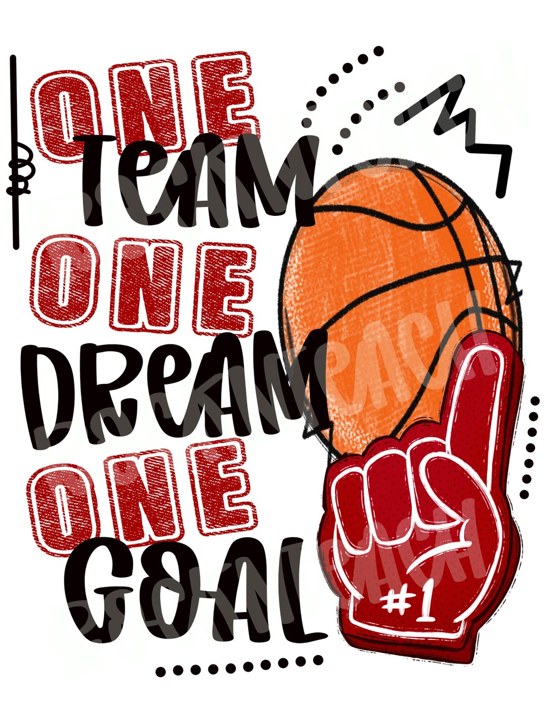 Basketball Png, Basketball Sublimation Design, One Team Png, One Dream ...