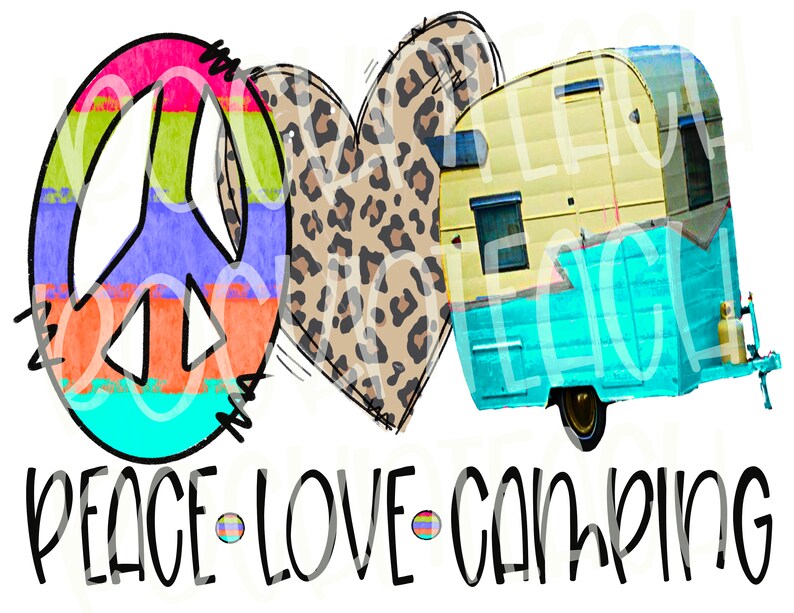 Peace Love Camping Png Camper Png Digital File/printable File | Etsy
