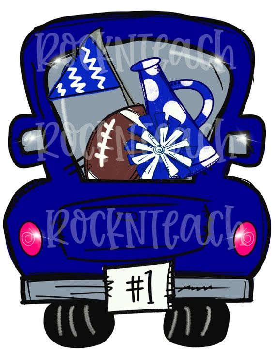 Team Spirit Blue Truck Digital File/sublimation File/football | Etsy
