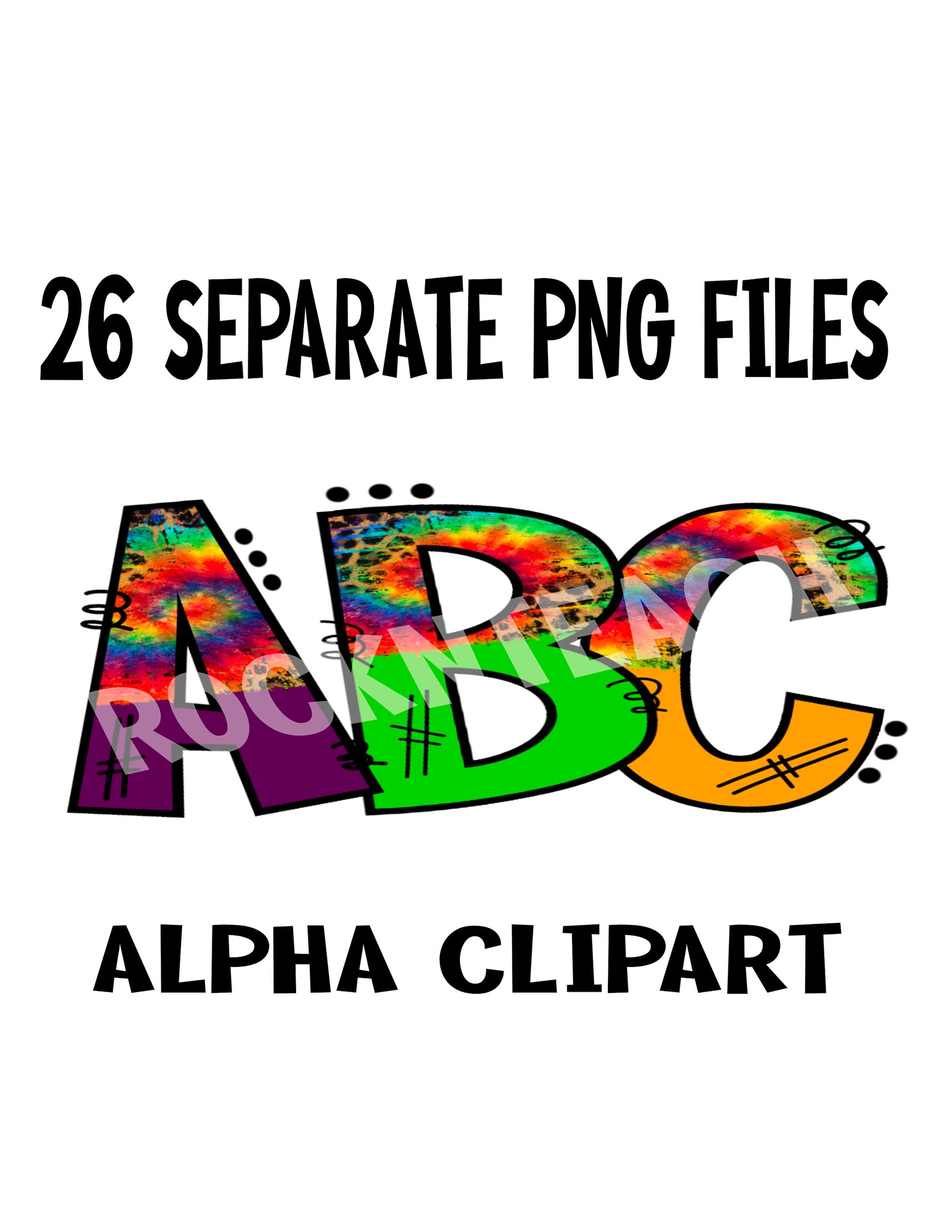 Colorful Bright Alphabet Clipart Letter Clipart Clipart - Etsy