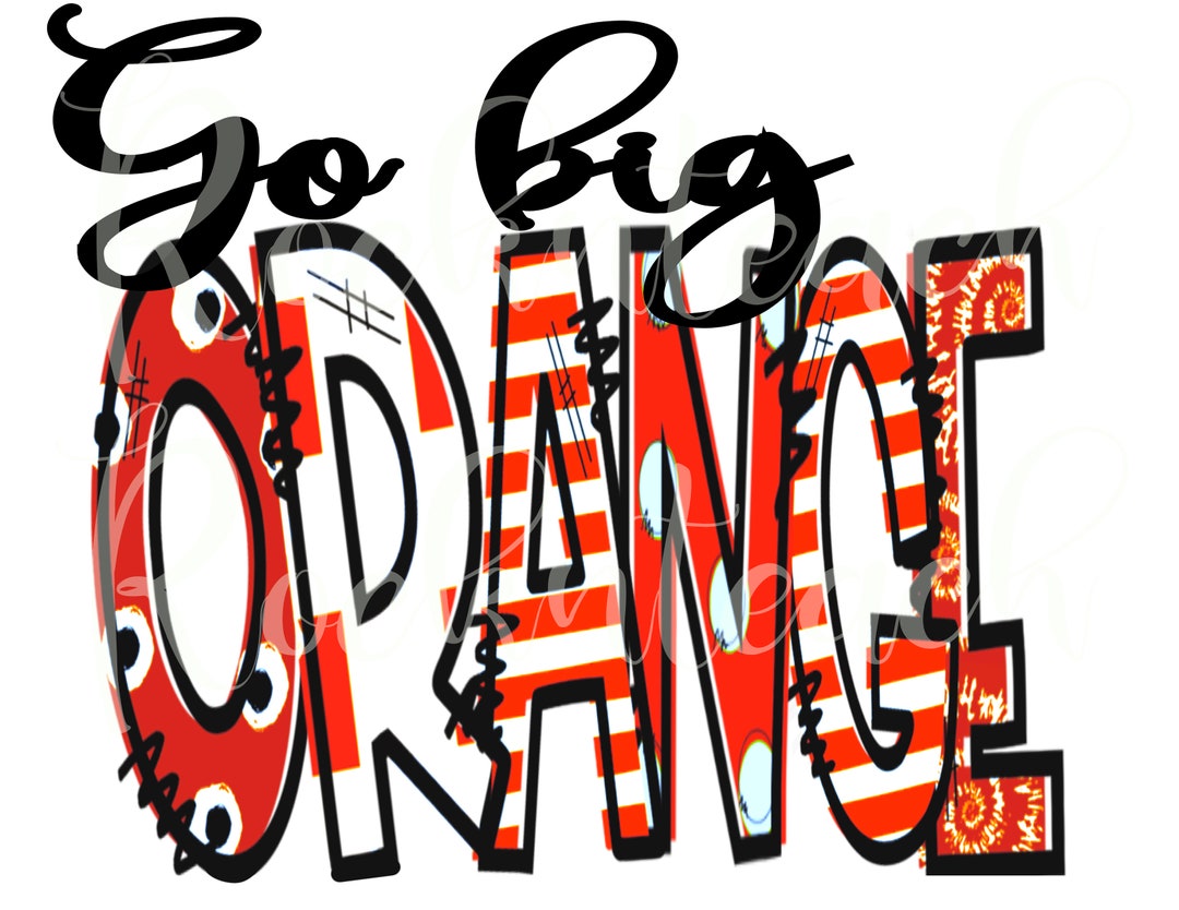 Go Big Orange Png Orange Football Png Football Download - Etsy Hong Kong