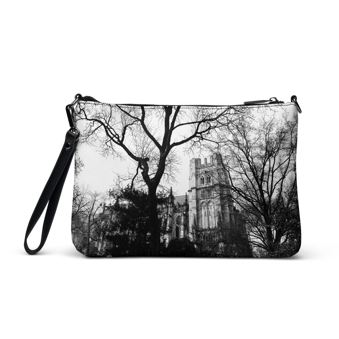 Vegan Leather Crossbody Purse Cathedral Trees Print Fashion Purse Vegan ...