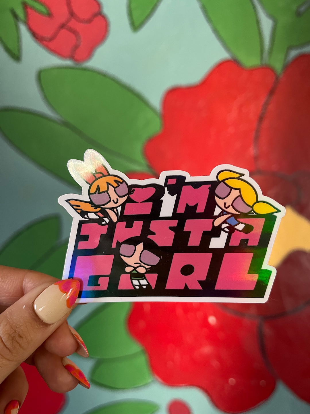 Im Just a Girl Sticker, Stickers for Your Girly Bestie, Gift for Girls ...