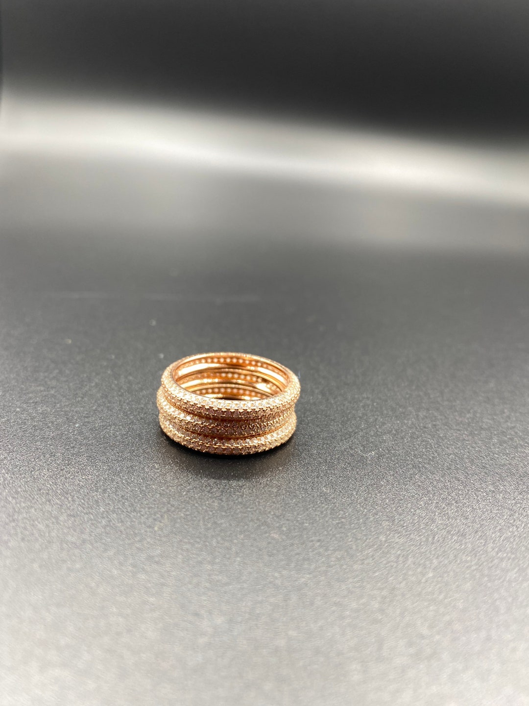 Stackable Rose Gold Rings - Etsy