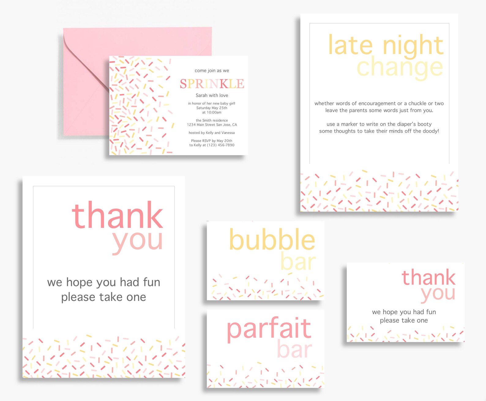 Sprinkle Baby Shower Printable Package - Etsy