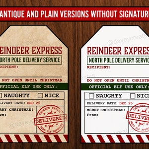 Printable North Pole Gift Tags From Santa Claus, Christmas Tags ...