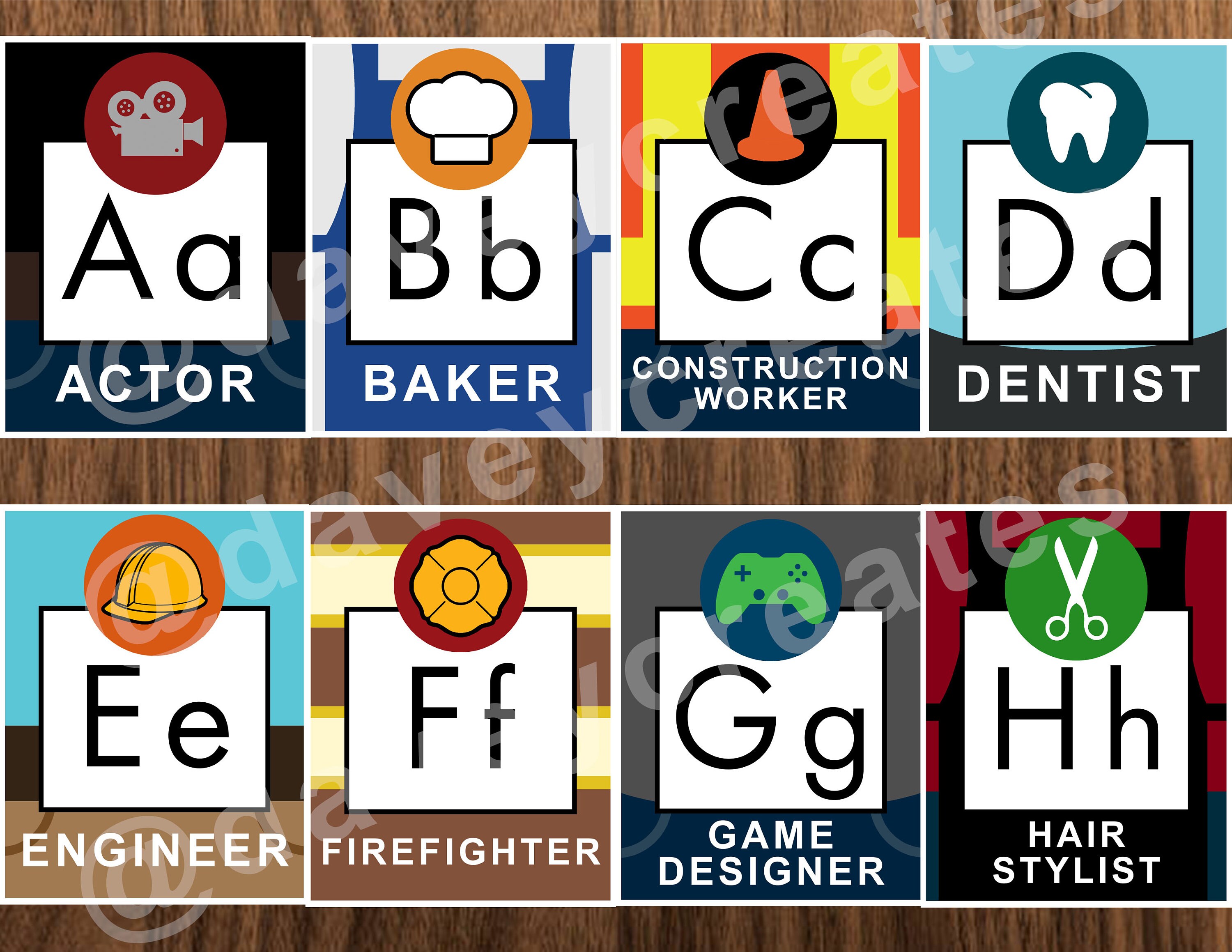 Careers and Professions Alphabet ABC Banner, Teacher Printables ...