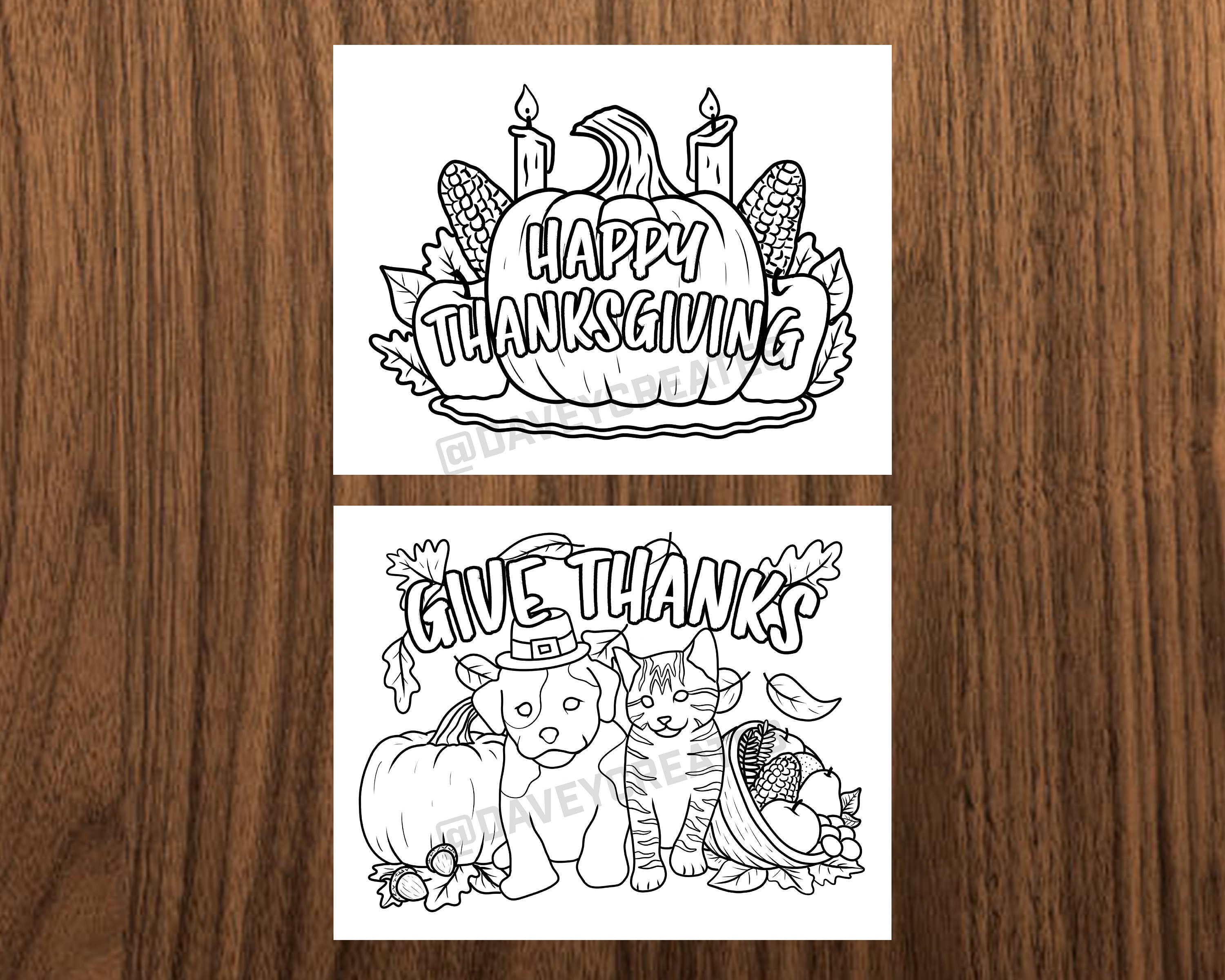 Printable Thanksgiving Activity Bundle Download, Coloring Pages, Word ...