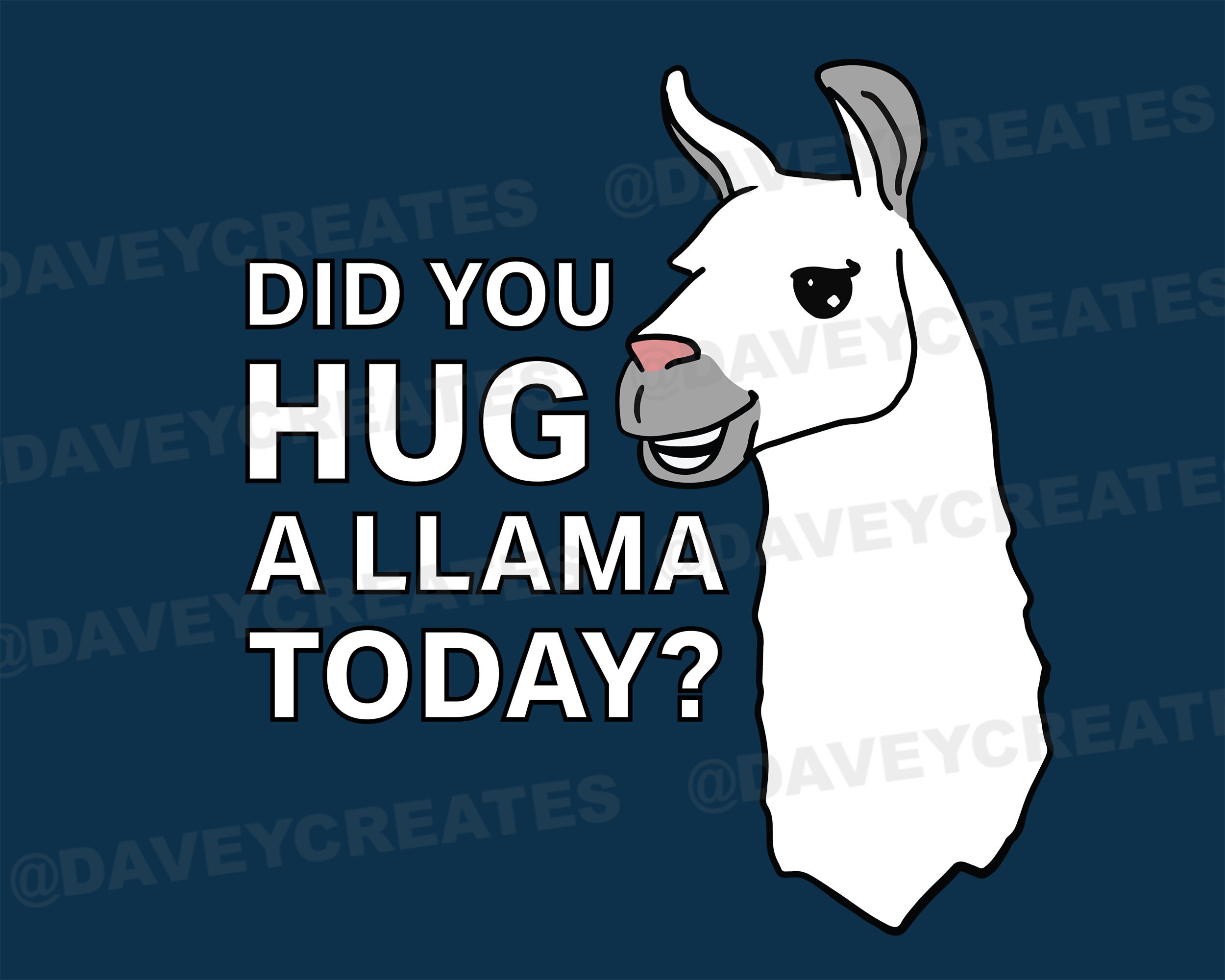 Hug A Llama SVG, Llama Clipart, Llama T-shirt Graphic, Instant Download ...