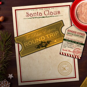 Printable North Pole Stationary Bundle: Polar Express Tickets, Letters ...