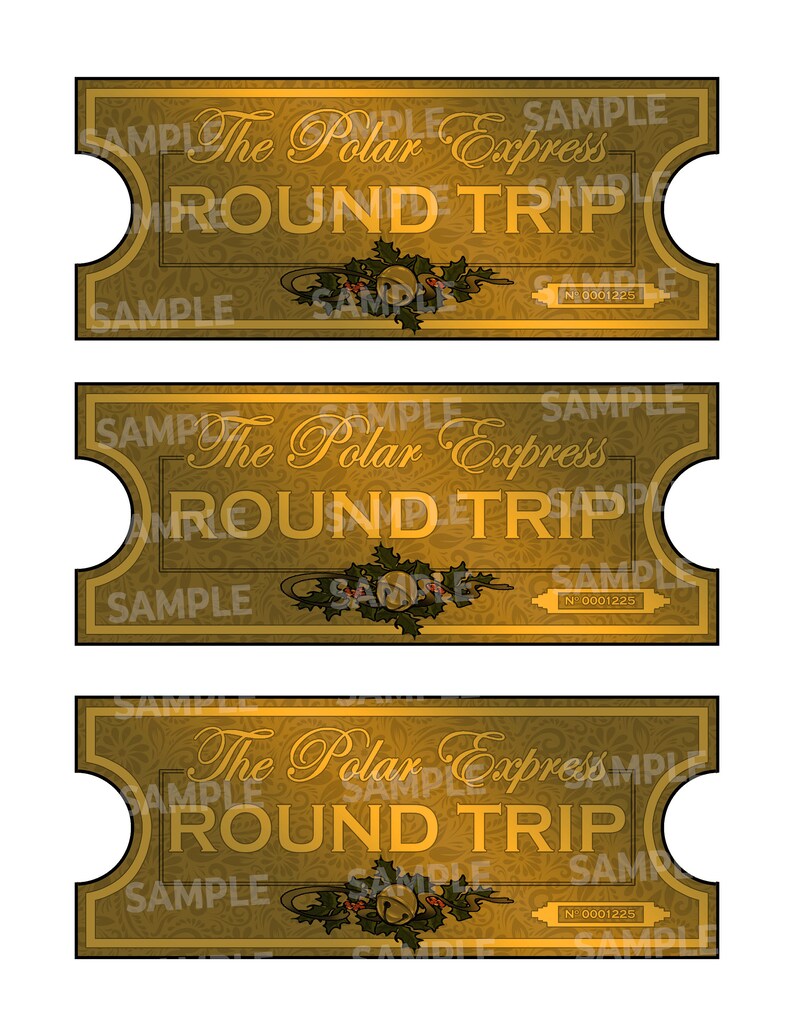 Printable North Pole Stationary Bundle: Polar Express Tickets, Letters ...