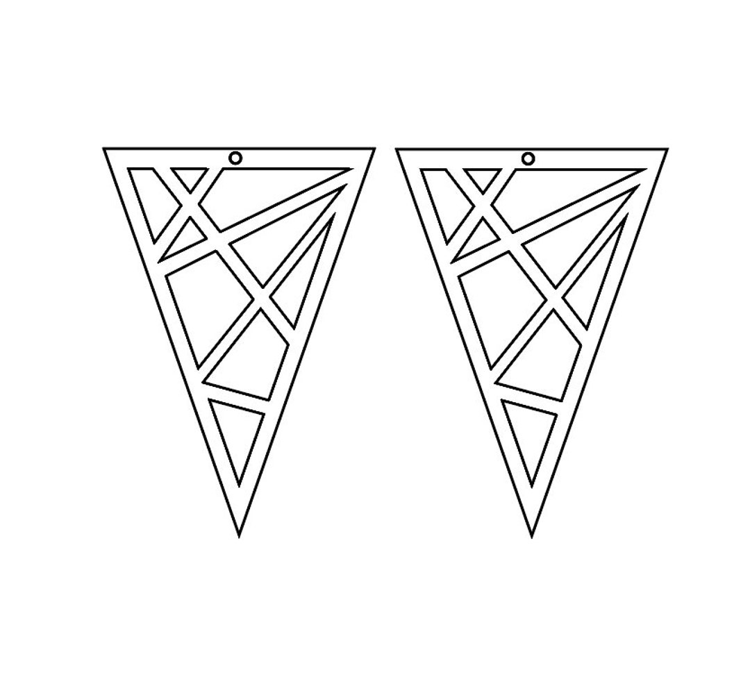 Triangle Earring SVG - Etsy