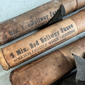 Vintage Railway Fusee, Four 5 Min., Wooden Detailed Fusee, Unique ...