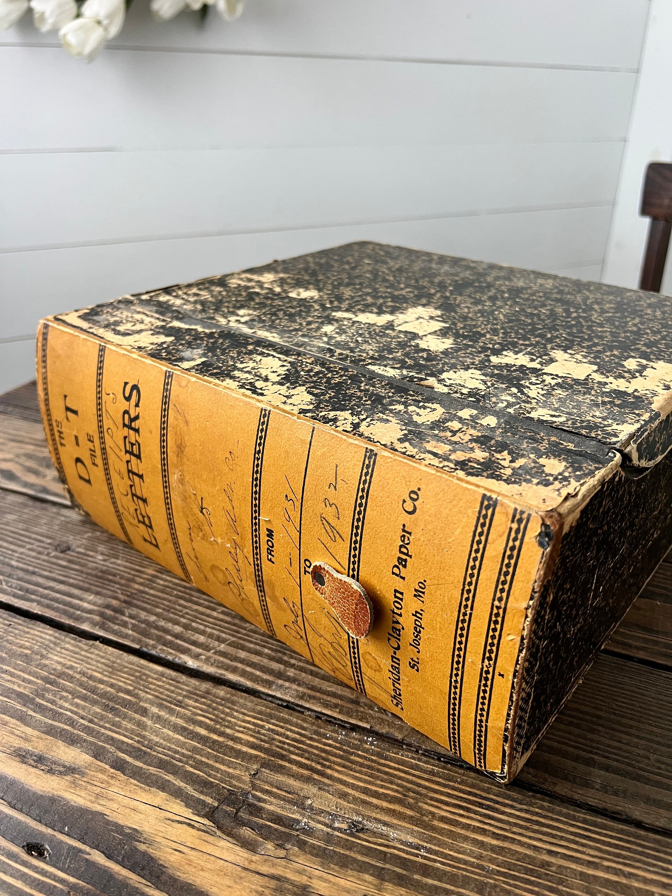 Vintage Letters Storage Box Vintage Office Supplies Vintage Office ...