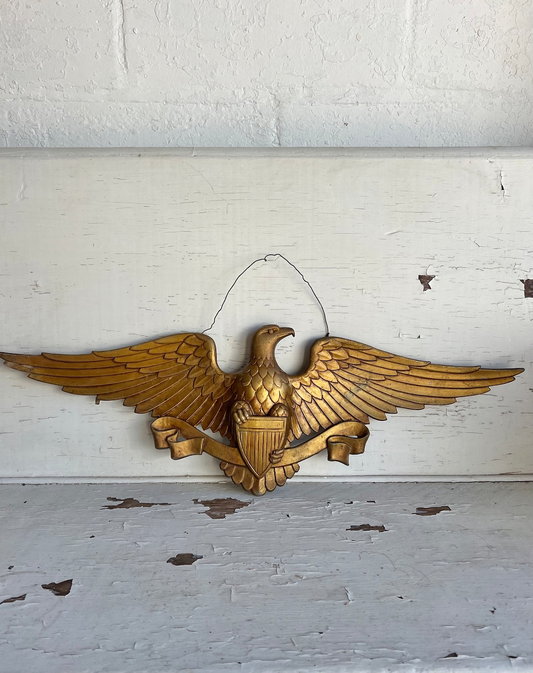 Vintage Gold Eagle Wall Plaque, Sexton Metal Gold Eagle, 27 Gold Eagle ...