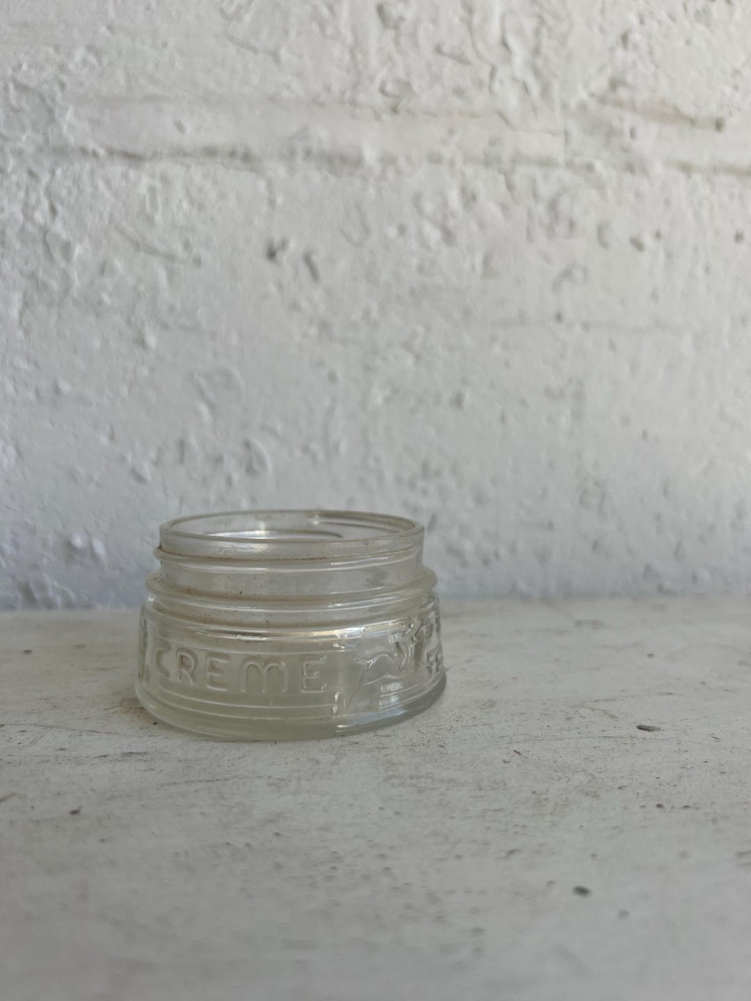 Vintage Cavalier Boot Creme Glass Jar: Baltimore Branding, Mini Decor ...