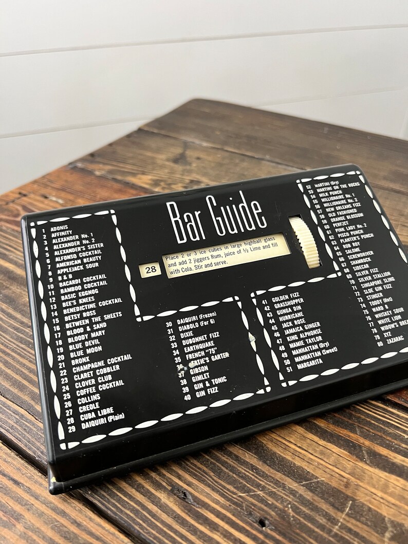 Vintage 1950s Bar Guide Rolodex 8x5 Cocktail - Etsy