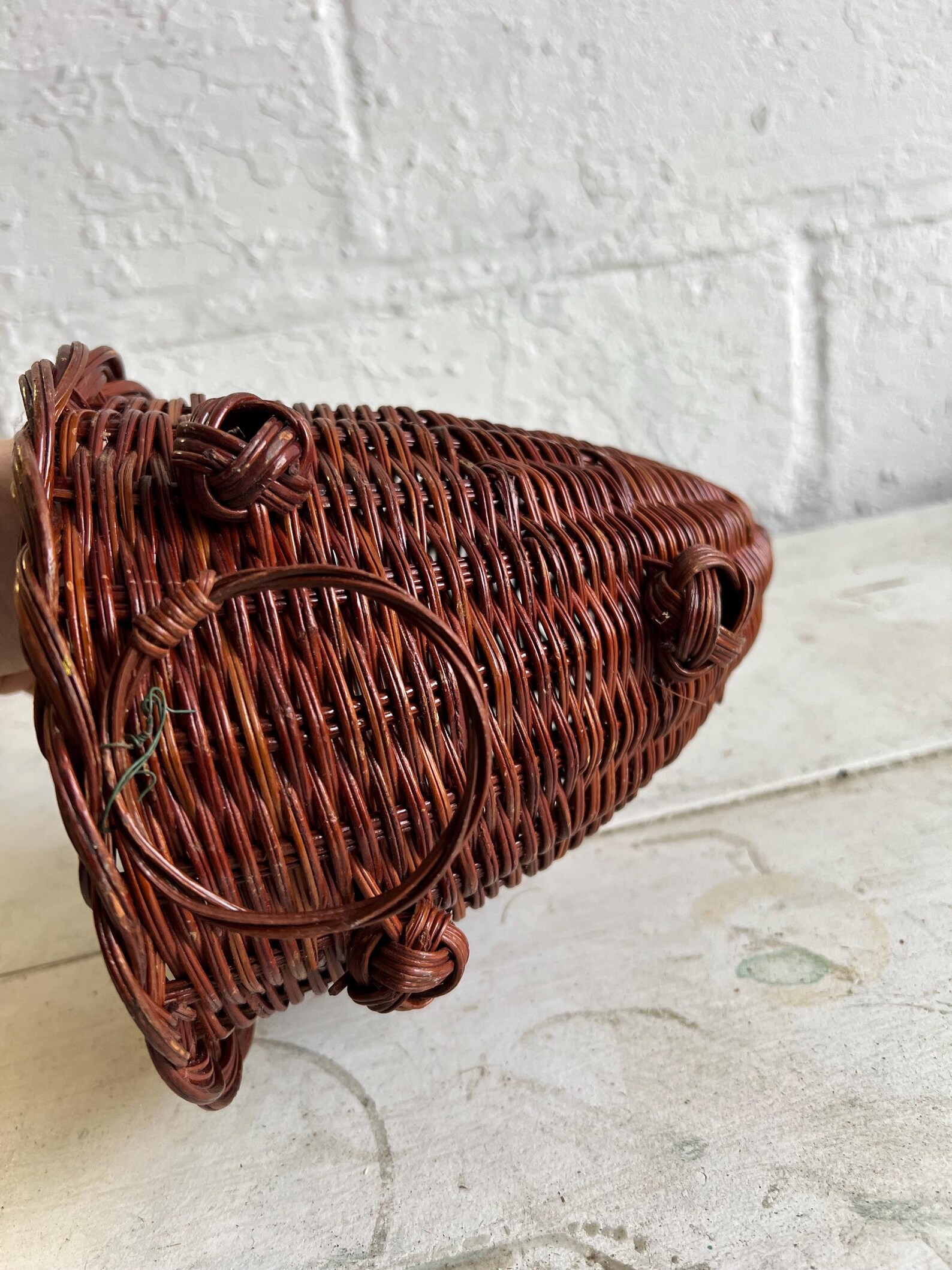 Vintage Woven Wicker Cornucopia Horn: Fall Vase Filler, 11" Long - Etsy