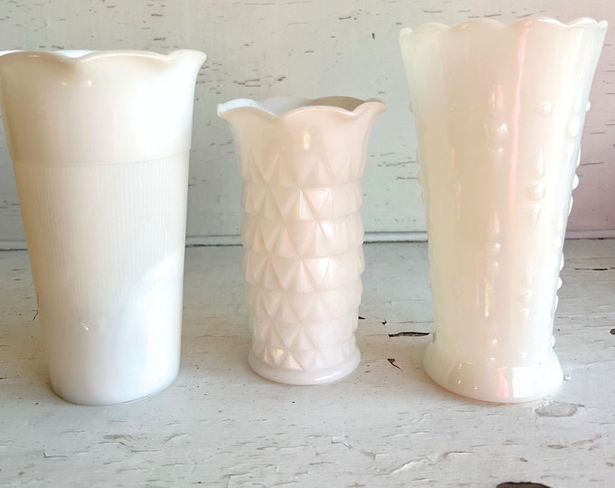 Vintage Milk Glass Pedestal Vase {options} | Milk Glass Vase | Milk ...