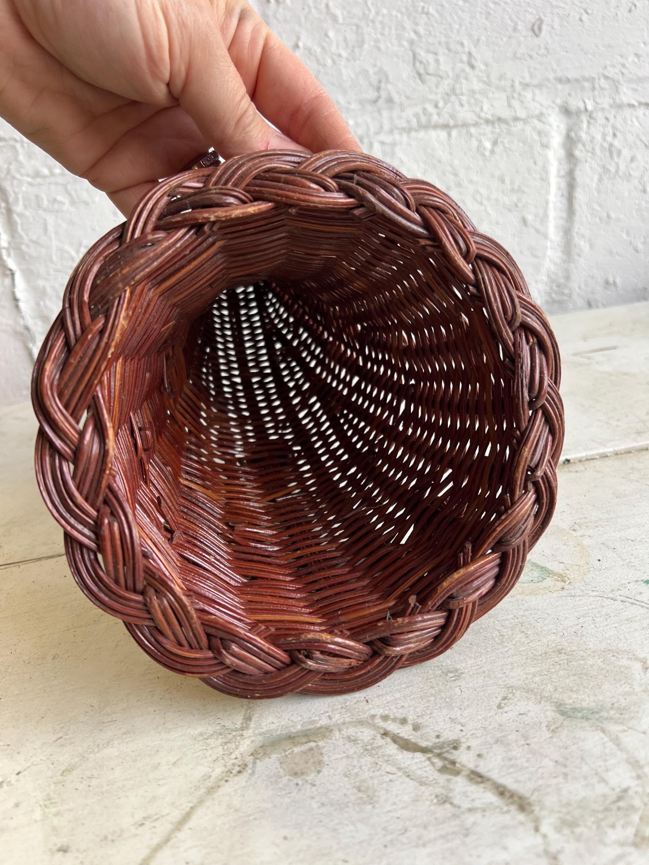 Vintage Woven Wicker Cornucopia Horn: Fall Vase Filler, 11" Long - Etsy