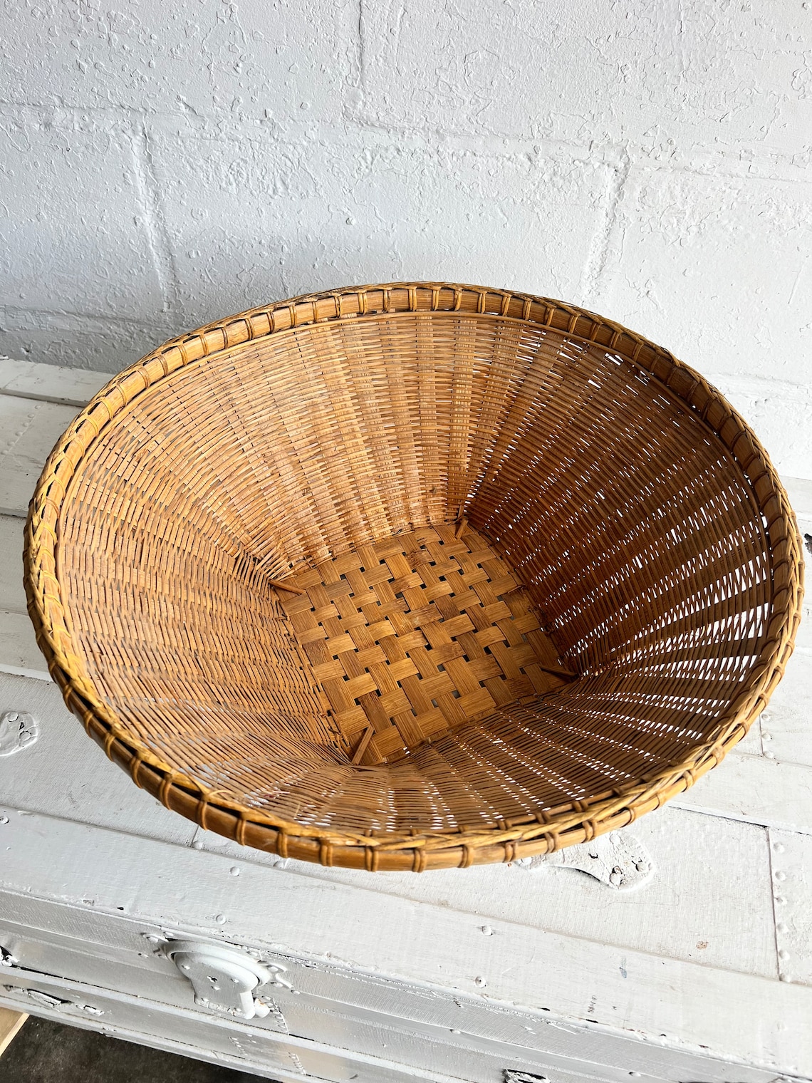 Vintage Winnowing Basket Large 18.5 Basket Decorative - Etsy