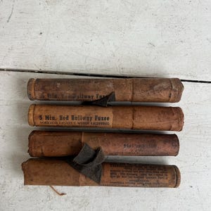 Vintage Railway Fusee, Four 5 Min., Wooden Detailed Fusee, Unique ...