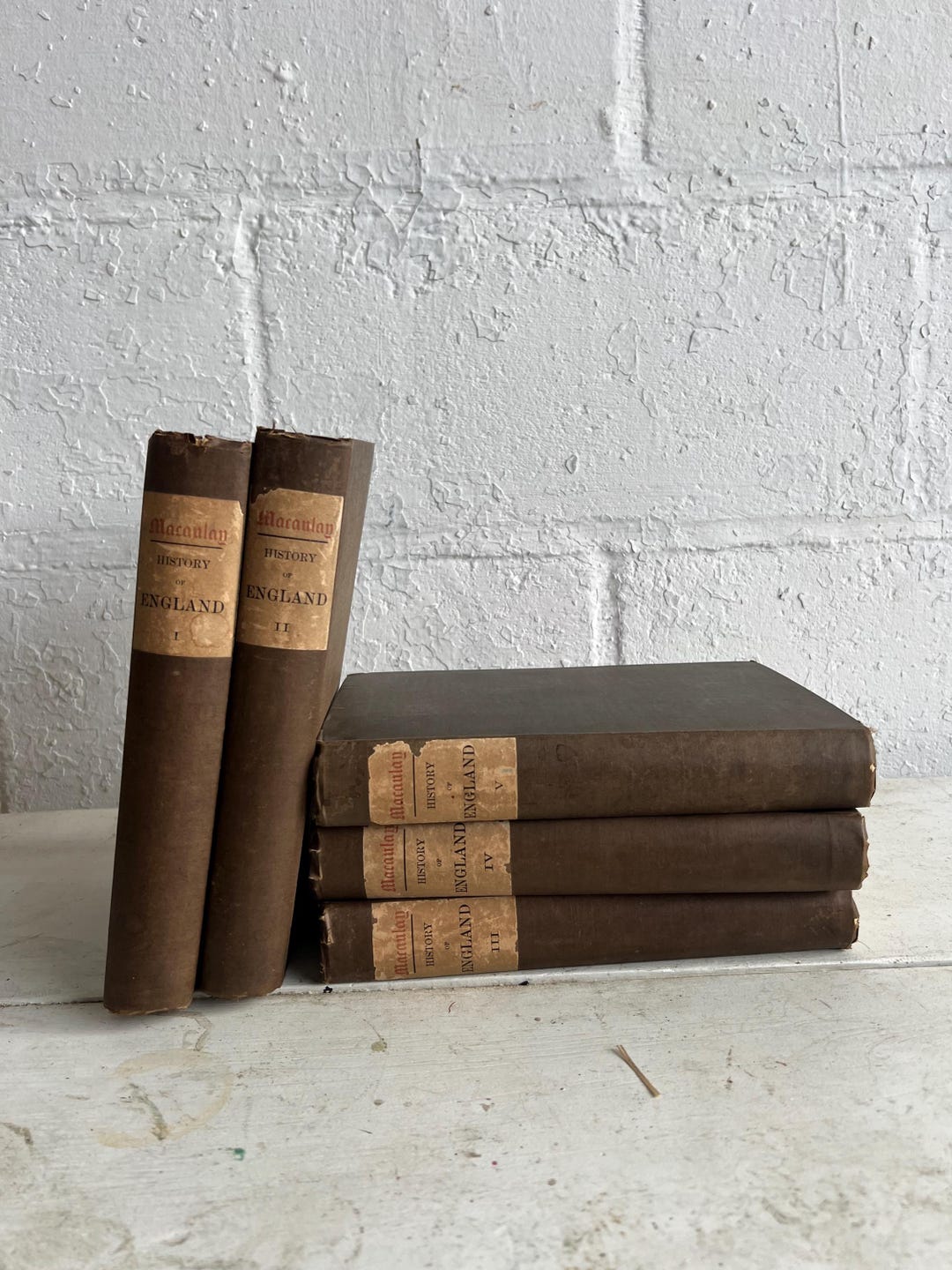 VINTAGE BOOK STACK 5 Macaulay, History of England, Volume 1 5, Vintage ...