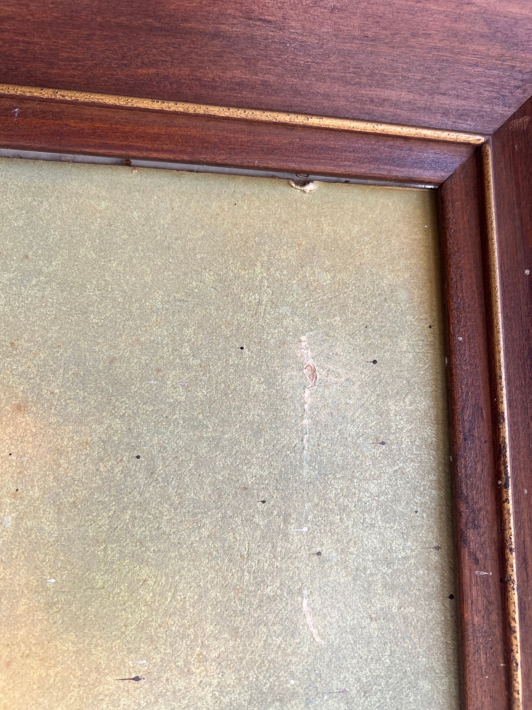 Vintage Landscape Art With Vintage Wood Frame Landscape Portrait ...