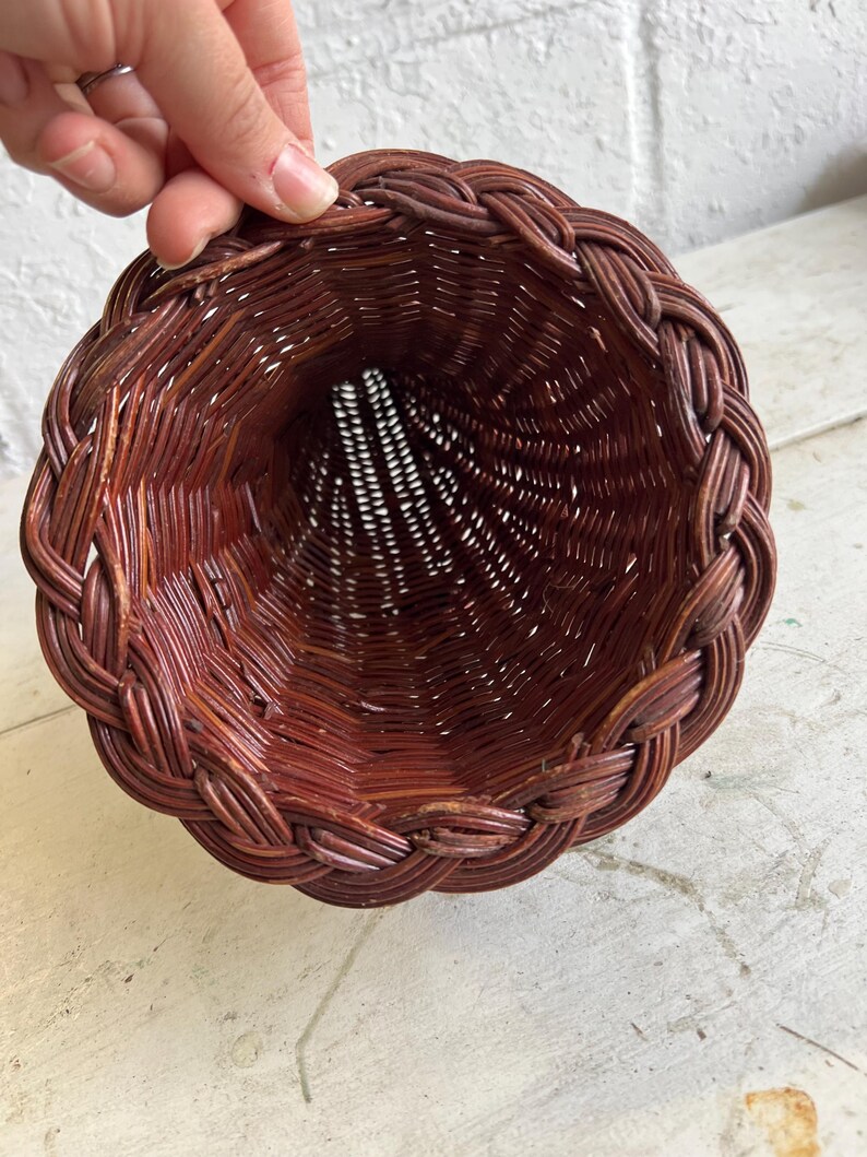 Vintage Woven Wicker Cornucopia Horn: Fall Vase Filler, 11" Long - Etsy