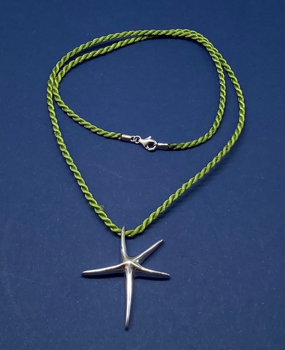 Sterling Silver Starfish Pendant 20" Chain Necklace, … - Gem