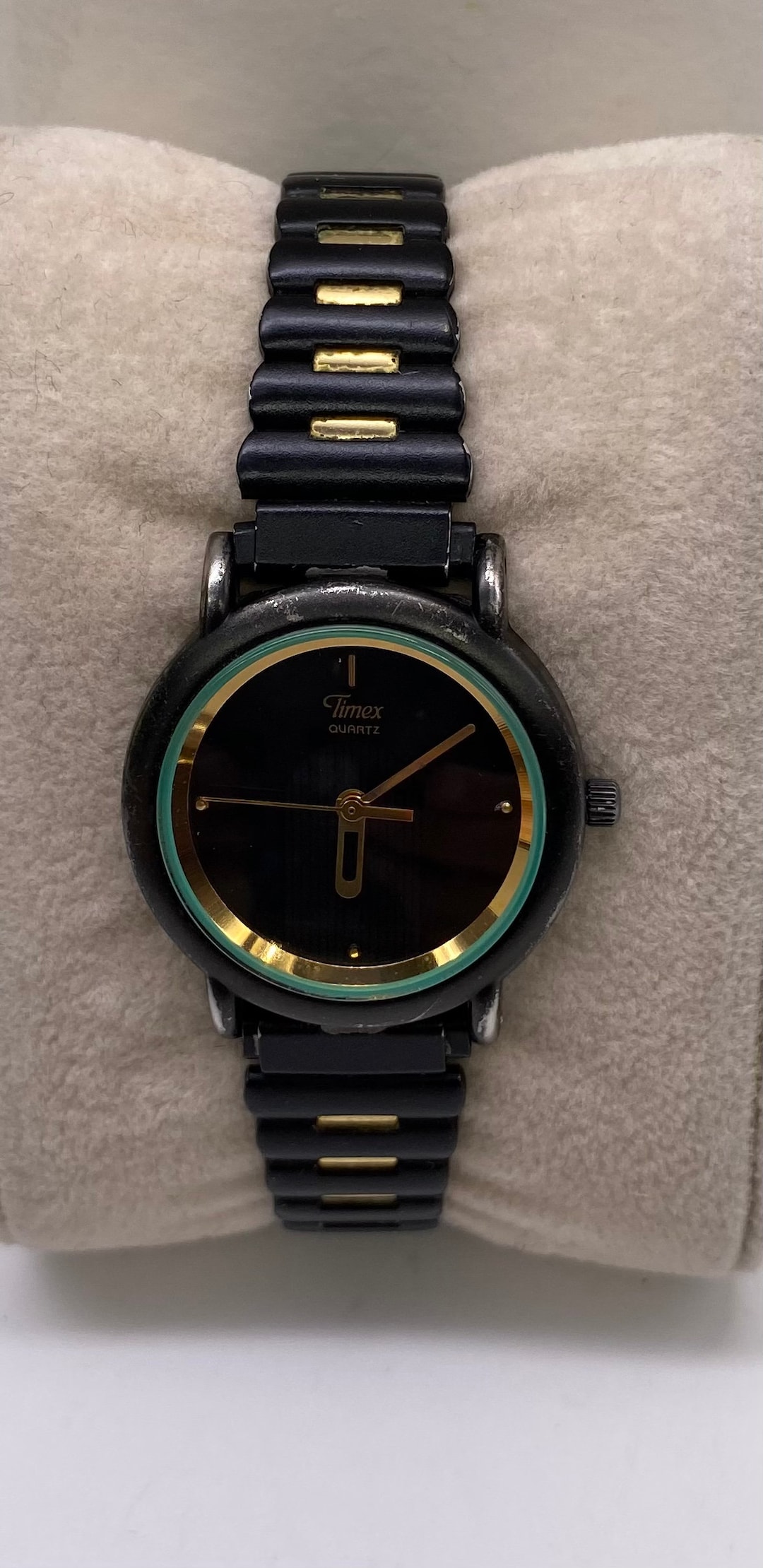 Vintage Classic Timex Black & Gold Metal Ladies Watch - Etsy