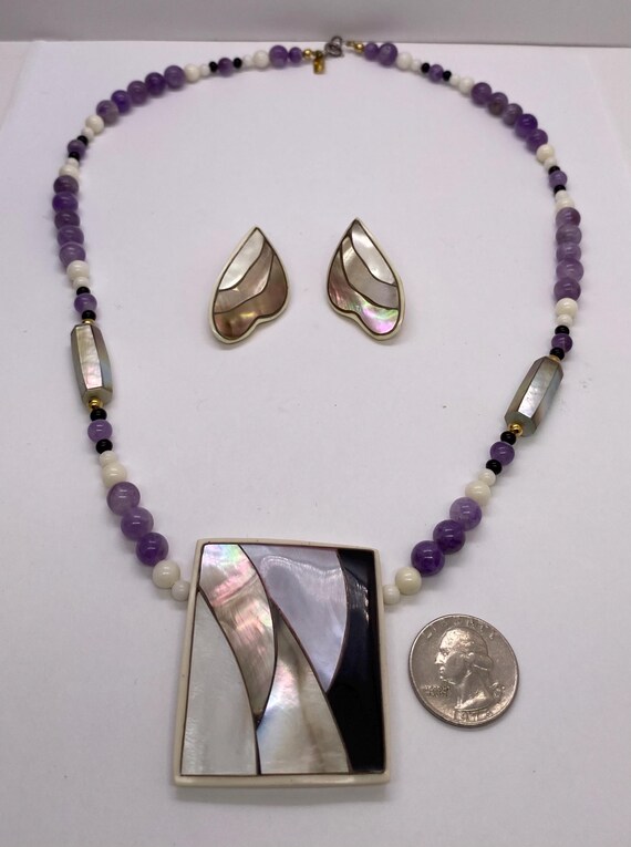 Vintage Signed Karla Jordan Modernist Mother Of Pearl… - Gem