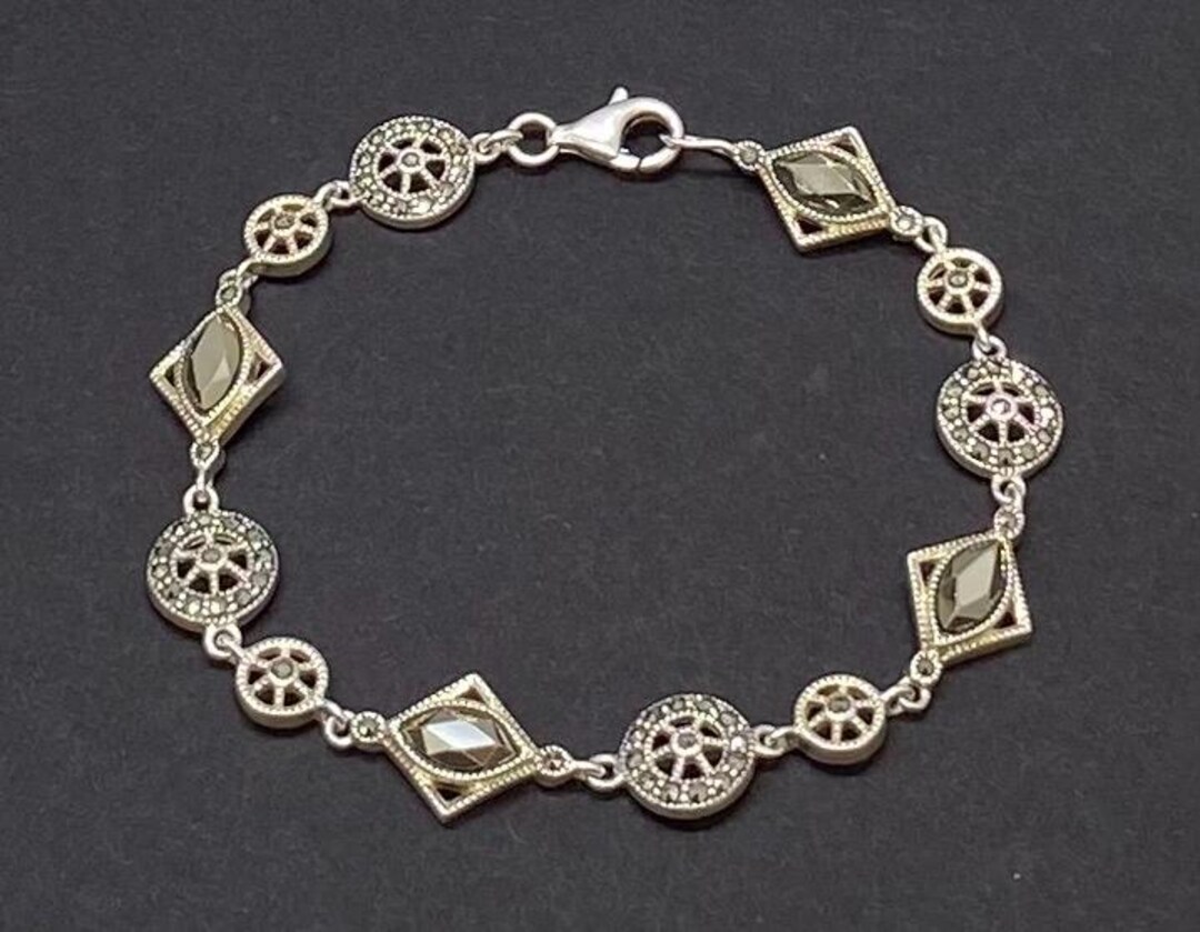 Vintage Judith Jack Sterling Silver & Marcasite Bracelet - Etsy