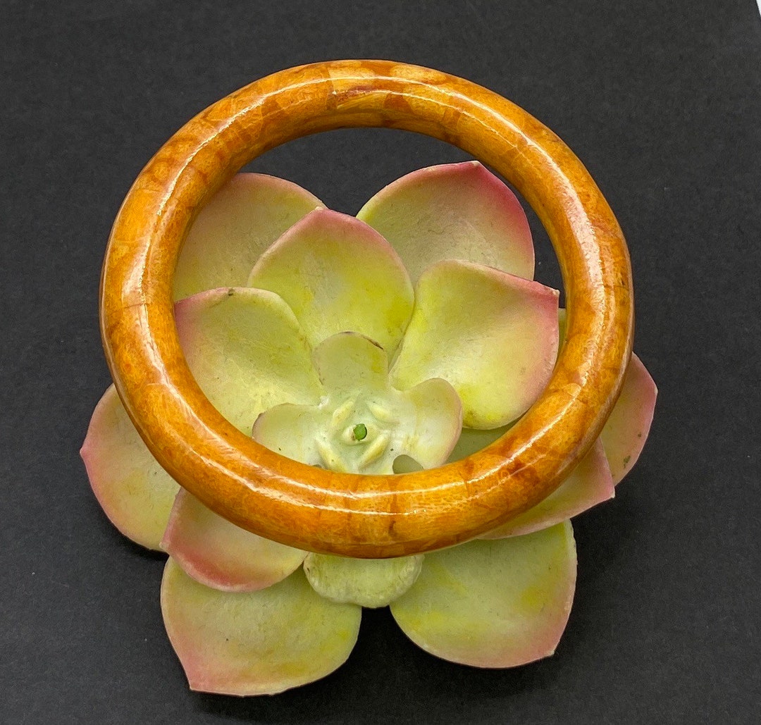 Vintage Apple Sponge Coral Bangle Bracelet - Etsy