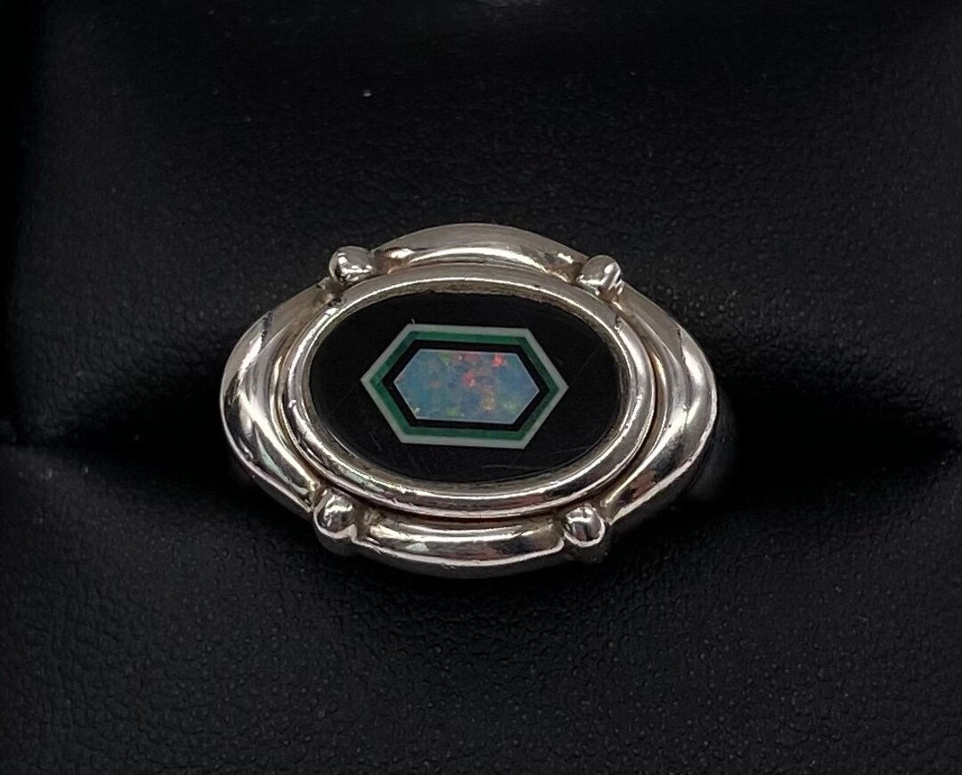Whitney Kelly 925 Sterling Silver Fire Opal Mosaic Ring - Etsy