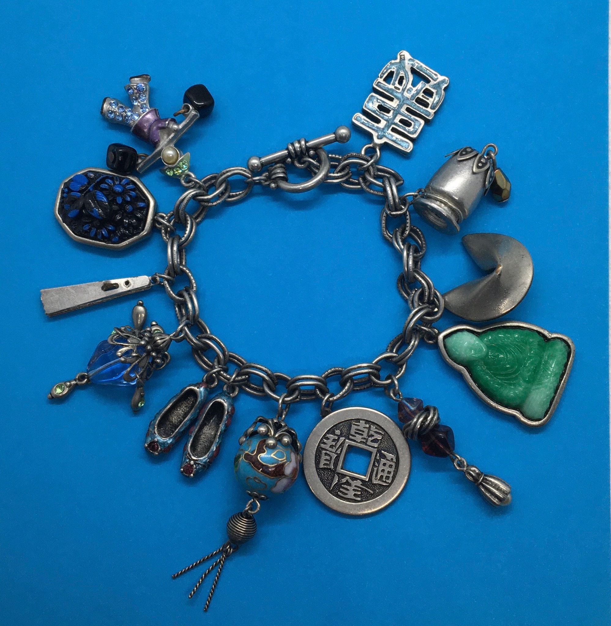 Vintage Sweet Romance U.S.A Chinese Charm Bracelet - Etsy