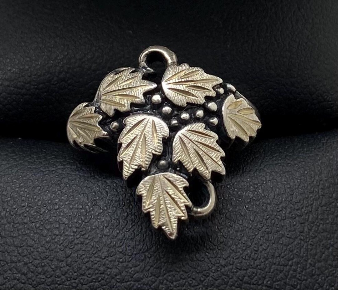 Vintage Art Deco Sterling Silver Grape Leaf Ring Size 6 - Etsy