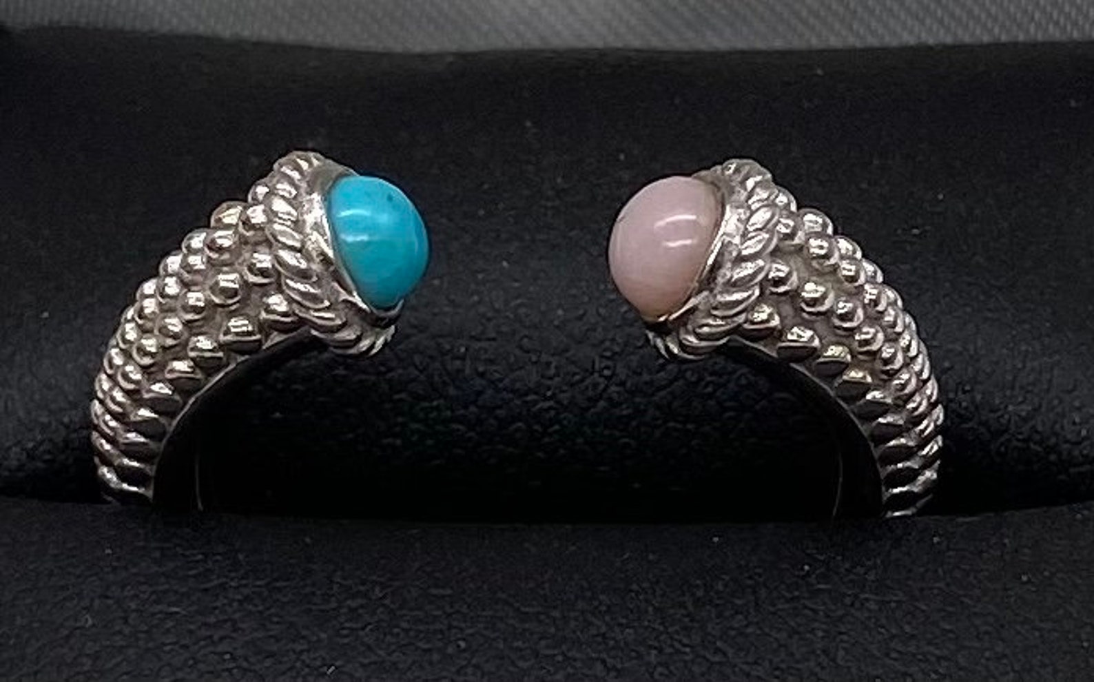 UTC Signed 925 Sterling Silver Turquoise Coral Ring Size 7.75 - Etsy