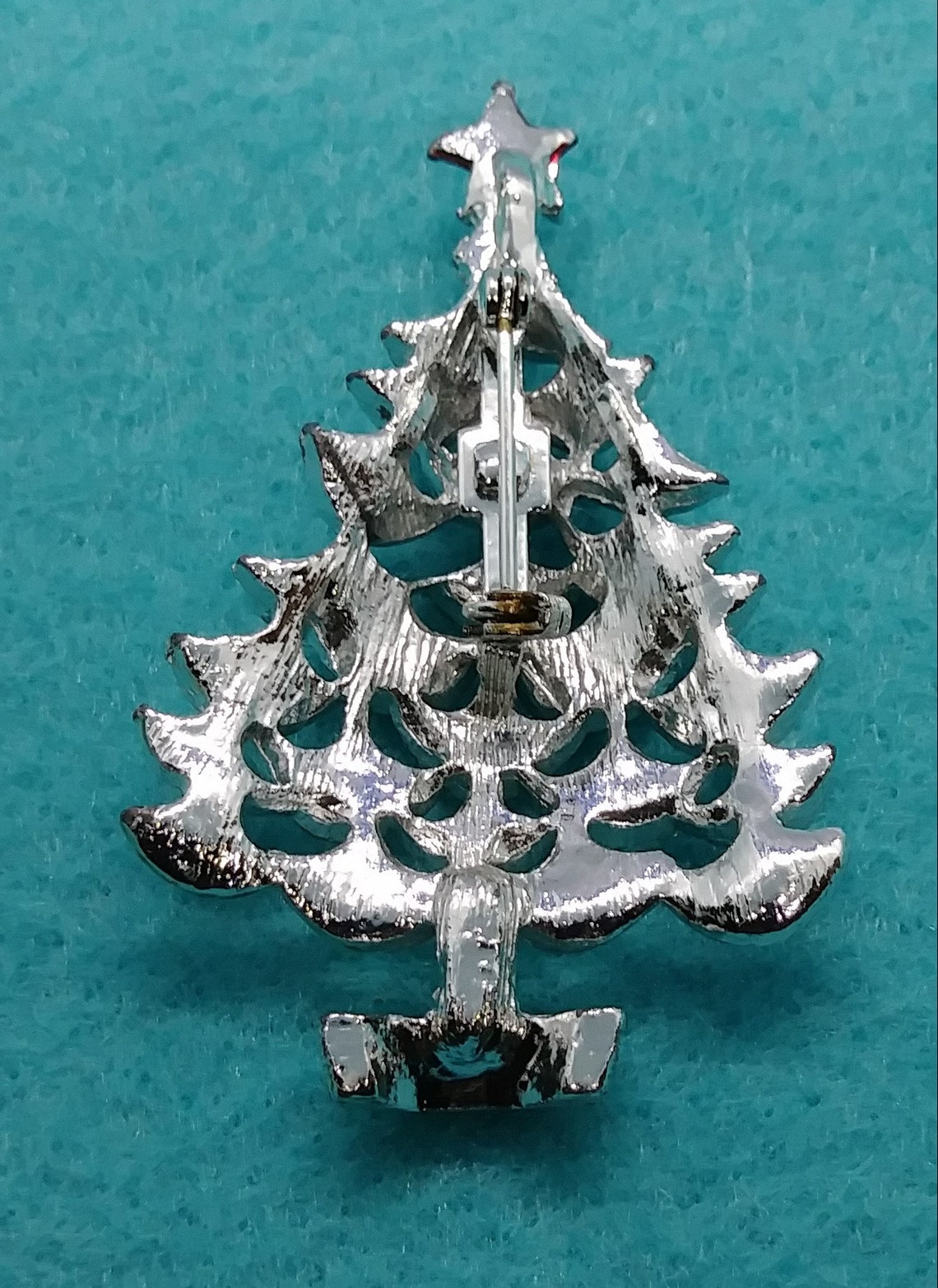 Vintage Christmas Tree Enamel Brooch Pin | Etsy