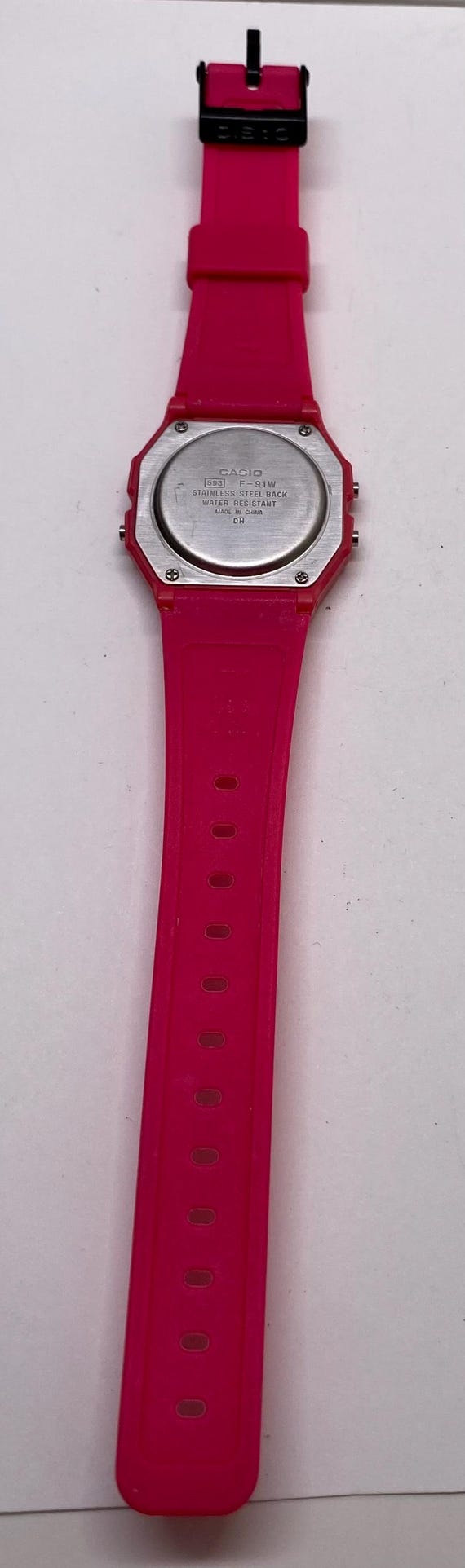 Vintage Watch CASIO F-91W Pink Digital Square Women’s… - Gem
